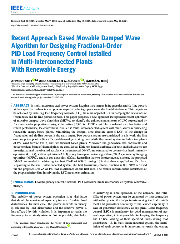 Pdf Recent Approach Based Movable Damped Wave Algorithm For Designing