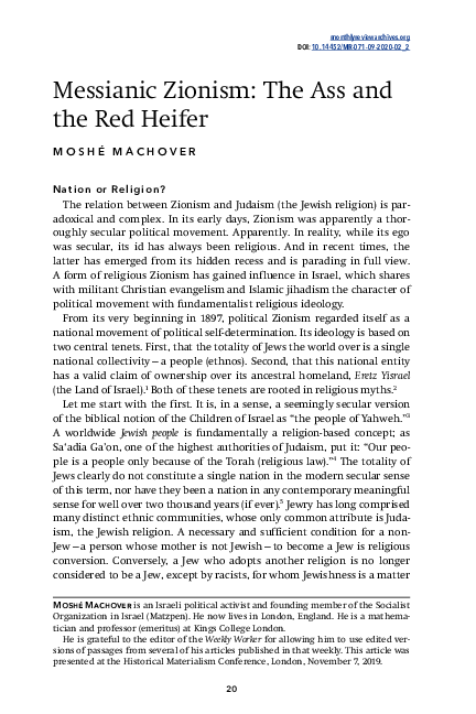 (PDF) Messianic Zionism
