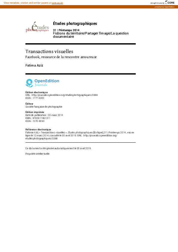 (PDF) Transactions visuelles