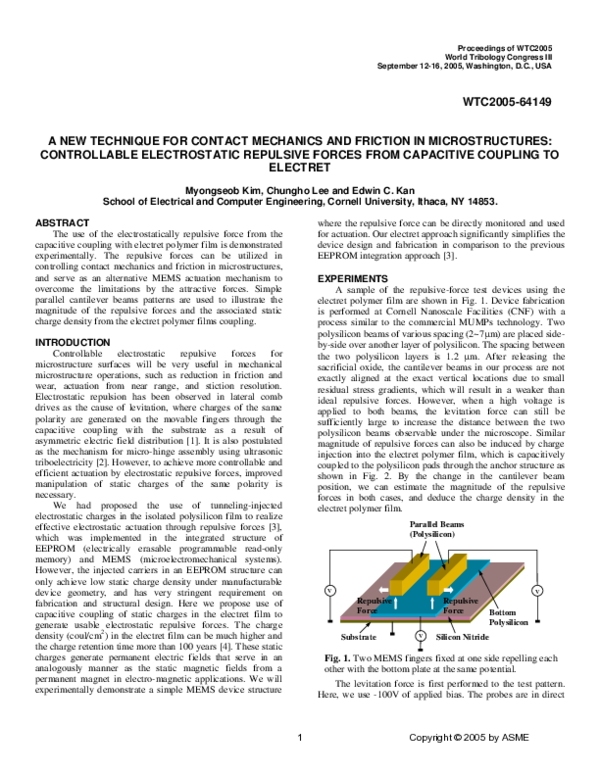 (PDF) A New Technique for Contact Mechanics and Friction in ...