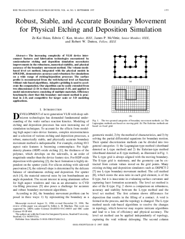 (PDF) Robust, stable, and accurate boundary movement for physical ...