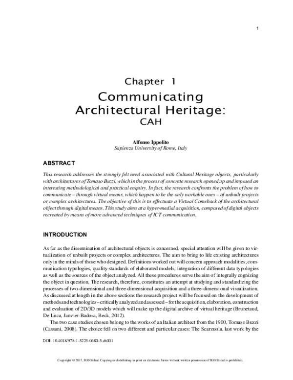 (PDF) Communicating Architectural Heritage