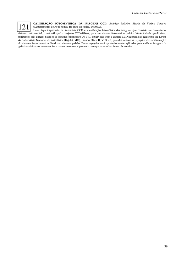 (PDF) Calibração fotométrica das imagens CCD