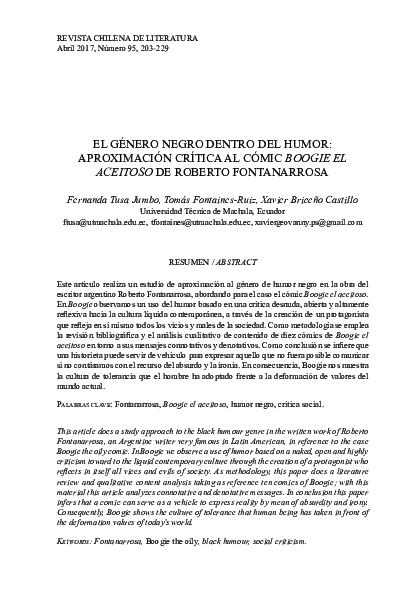 (PDF) EL GÉNERO NEGRO DENTRO DEL HUMOR: APROXIMACIÓN CRÍTICAAL CÓMIC ...