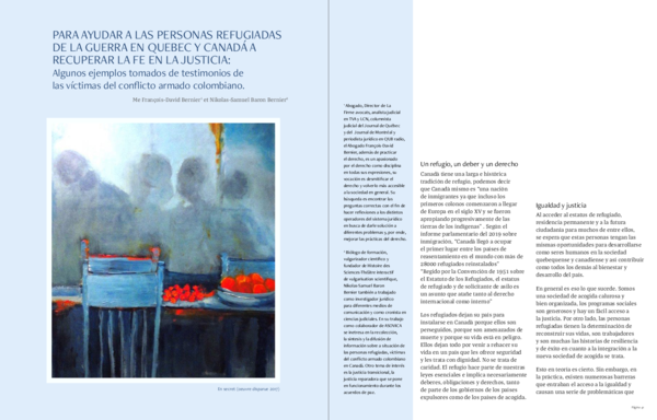 (PDF) PARA AYUDAR A LAS PERSONAS REFUGIADAS DE LA GUERRA EN QUEBEC Y ...