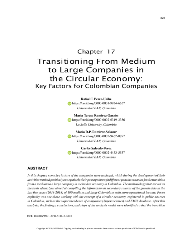 (PDF) Transitioning From Medium to Large Companies in the Circular ...