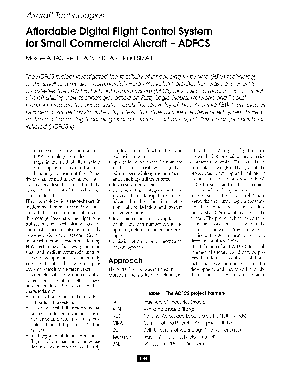 (PDF) Affordable Digital Flight Control System for small commercial ...