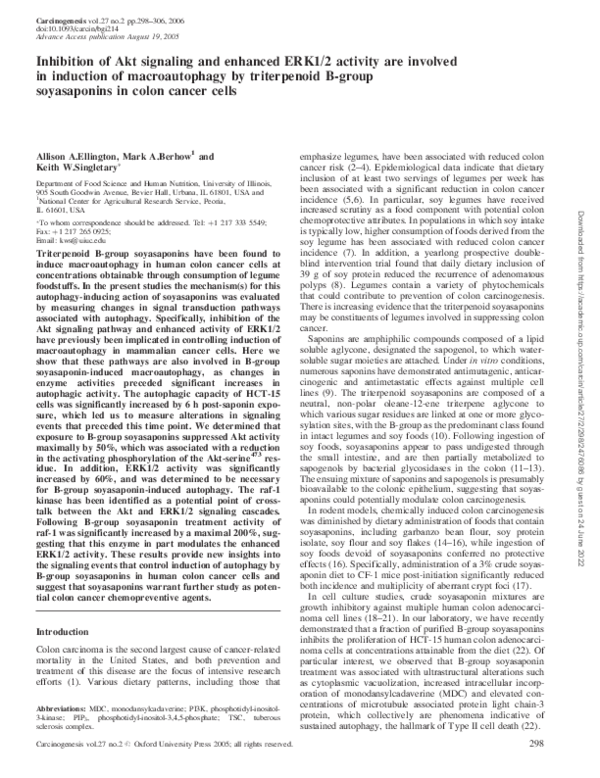 (PDF) Inhibition of Akt signaling and enhanced ERK1/2 activity are ...