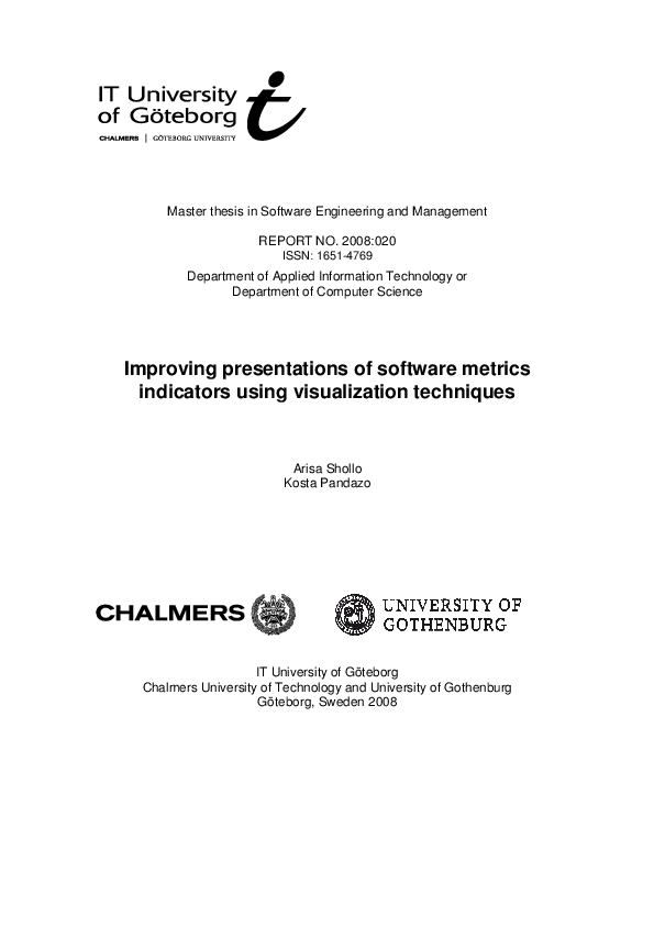 Pdf Improving Presentations Of Software Metrics Indicators Using