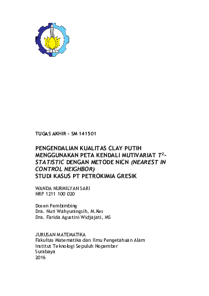 (PDF) Pengendalian Kualitas Clay Putih Menggunakan Peta Kendali ...