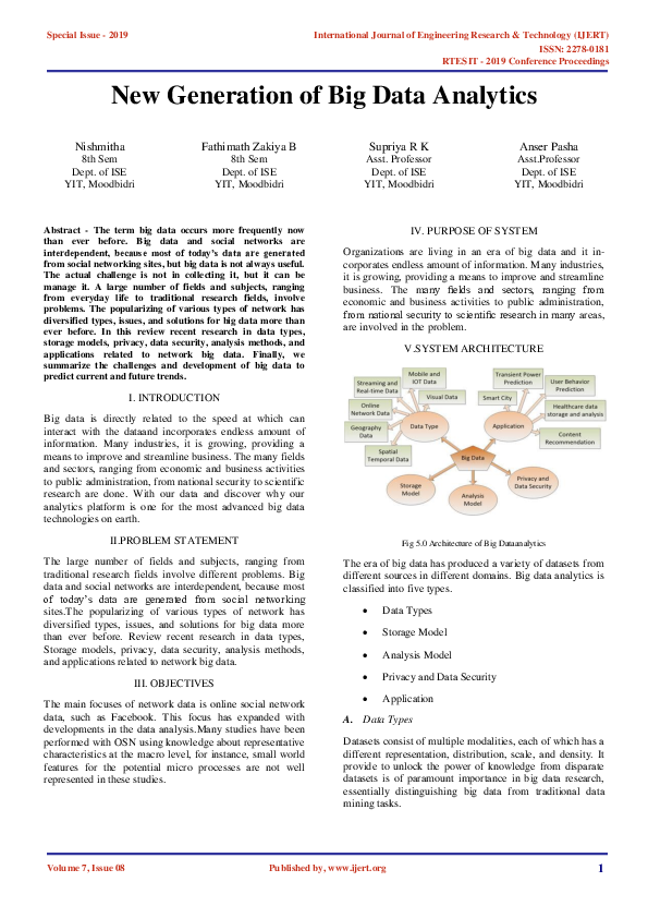 (PDF) New Generation of Big Data Analytics