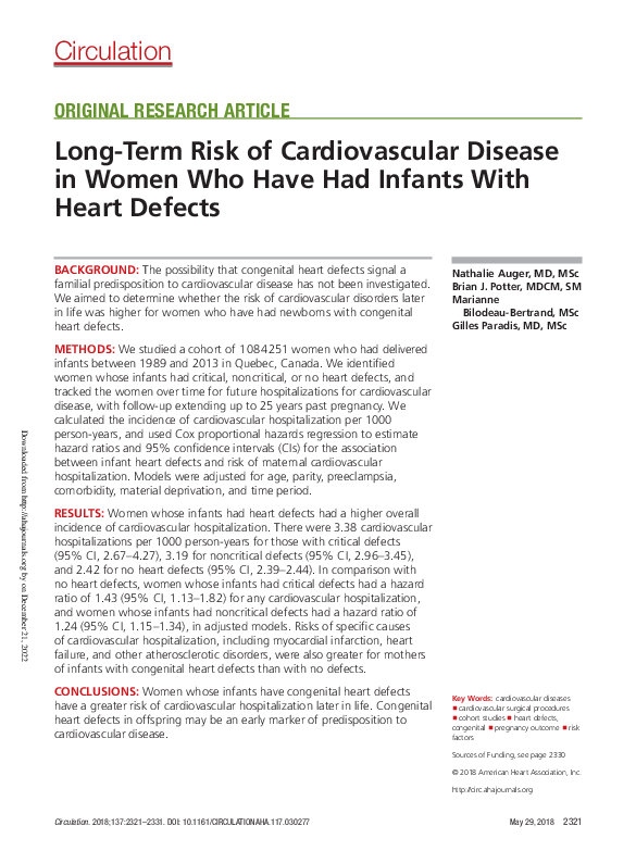 (PDF) Long-Term Risk of Cardiovascular Disease in Women Who Have Had ...