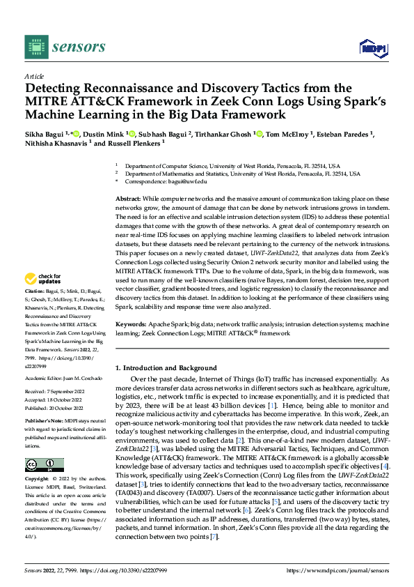 (PDF) Detecting Reconnaissance and Discovery Tactics from the MITRE ATT&CK Framework in Zeek ...