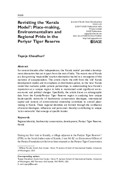 (PDF) Revisiting the ‘Kerala Model’