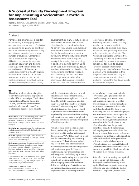 (PDF) A Successful Faculty Development Program for Implementing a ...