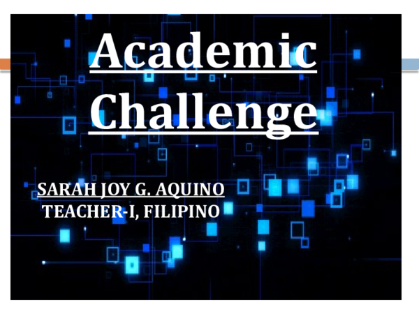 (PPT) Academic challenges
