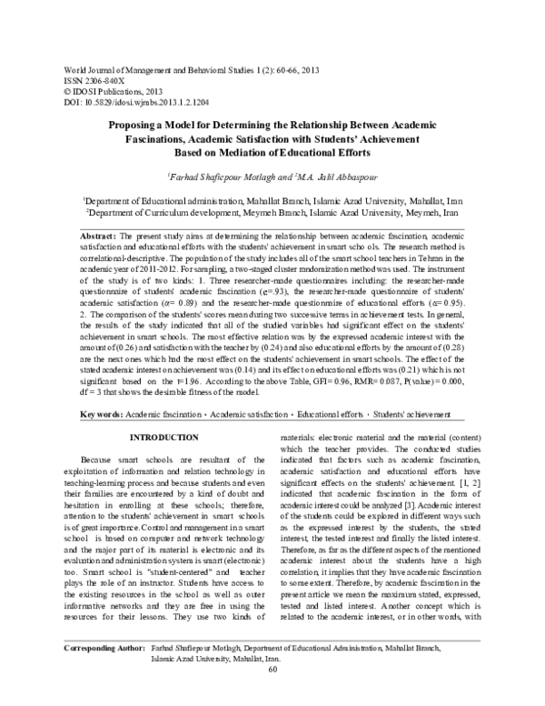 (PDF) The relationship between academic motivation and academic achievement students