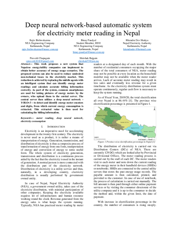 Pdf Deep Neural Network Based Automatic System For Electricity Meter