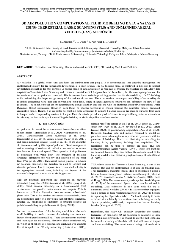 (PDF) 3D Air Pollution Computational Fluid Modelling Data Analysis Using Terrestrial Laser ...