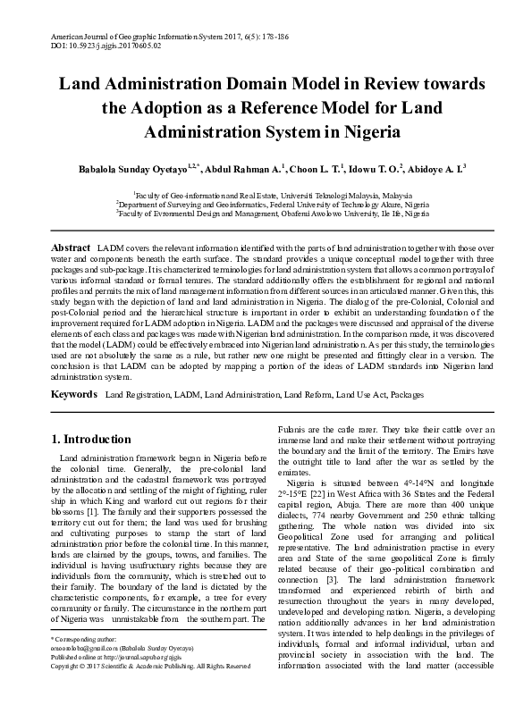 (PDF) An Analysis of 3D Situation as a Prospect for Land Administration ...
