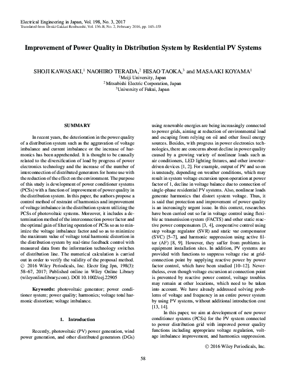 Pdf Improvement Of Power Quality In Distribution System Using D Statcom