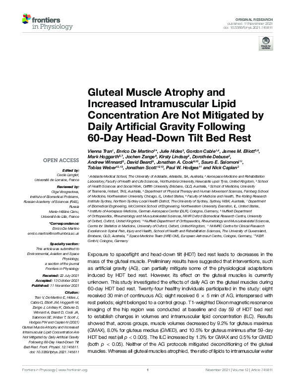 (PDF) Gluteal Muscle Atrophy and Increased Intramuscular Lipid ...