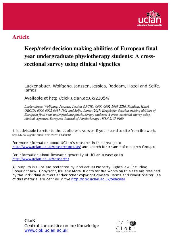 (PDF) Keep/refer decision making abilities of European final year ...