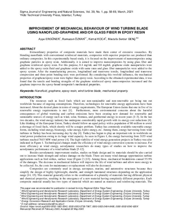Pdf Enhancing Wind Turbine Blades With Graphene Resins