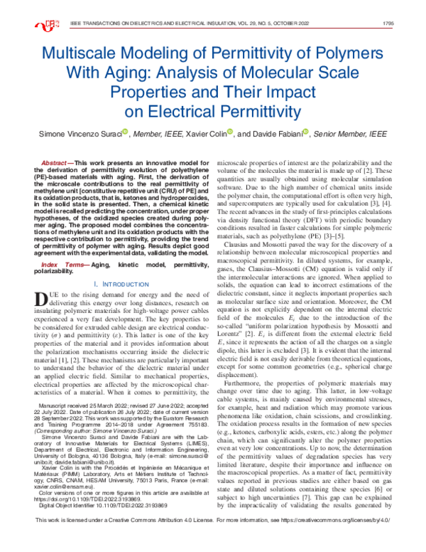 (PDF) Multiscale Modeling of Permittivity of Polymers With Aging: Analysis of Molecular Scale ...