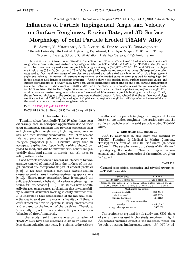 (PDF) Influences of Particle Impingement Angle and Velocity on Surface ...