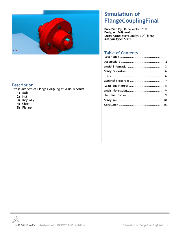 (PDF) Simulation of Flange Coupling Final