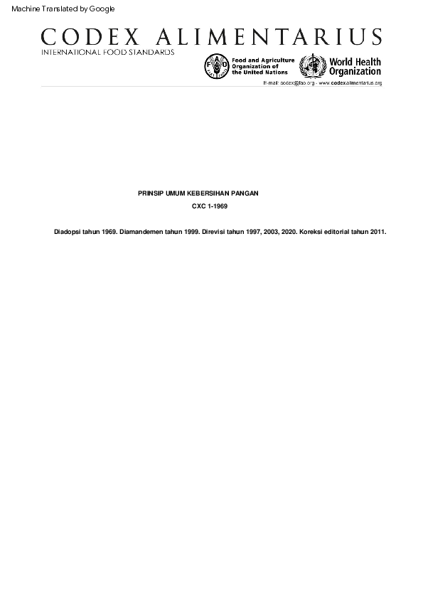 (PDF) CXC 1 1969 edit 2020 GENERAL PRINCIPLES OF FOOD HYGIENE (b.indonesia)