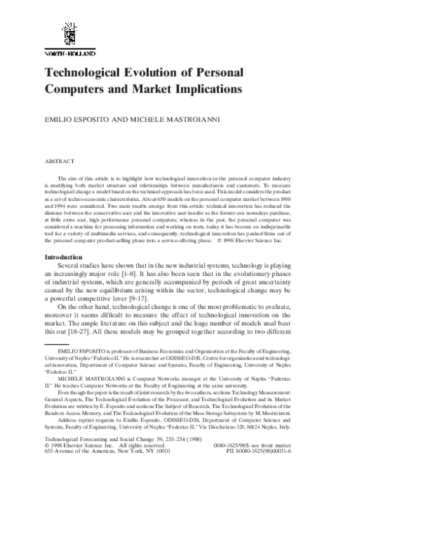 (PDF) Impact of Tech Evolution on PCs and Market Dynamics