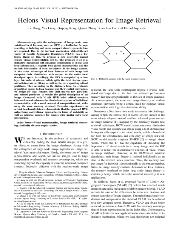 (PDF) Holons Visual Representation for Image Retrieval | Le Nhan Dong - Academia.edu
