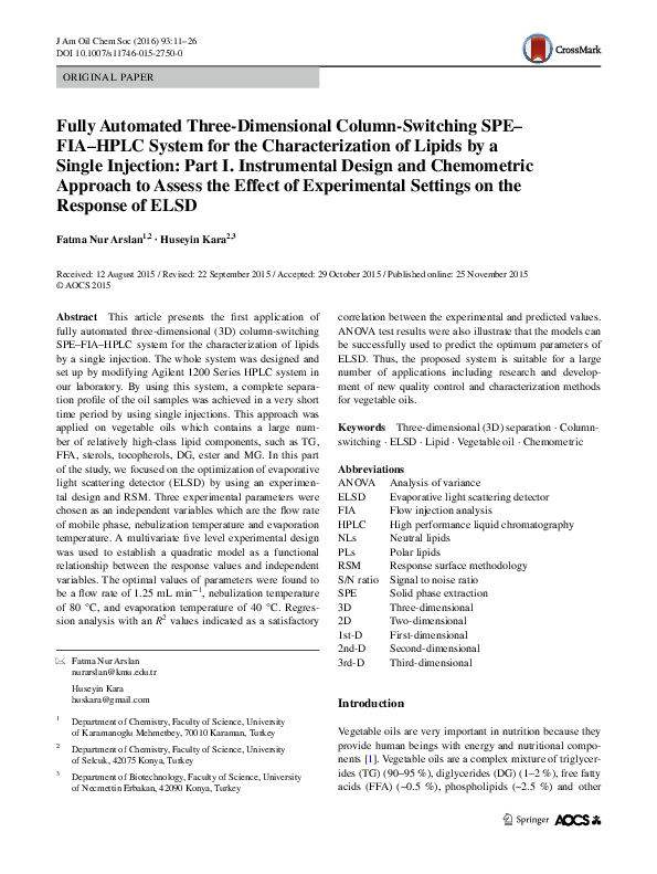 (PDF) Fully Automated Three-Dimensional Column-Switching SPE–FIA–HPLC ...