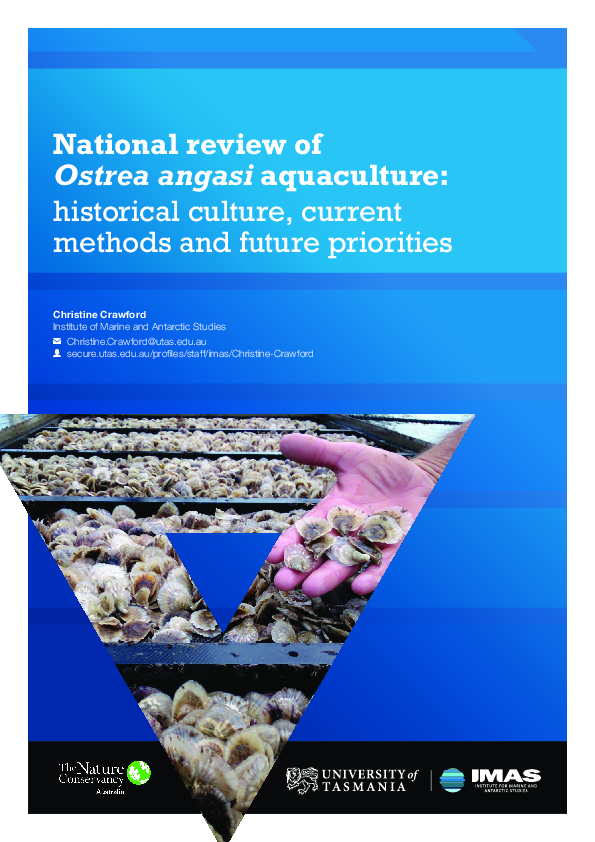 (PDF) National review of Ostrea angasi aquaculture: historical culture ...