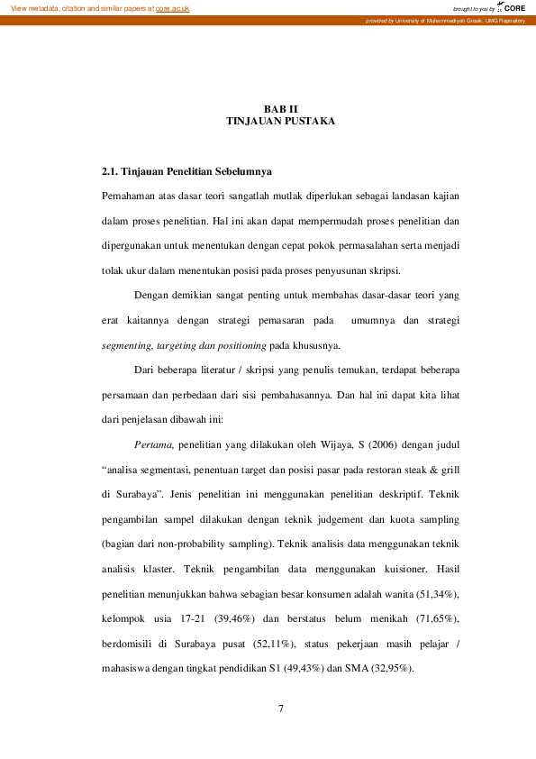(PDF) Analisis Segmenting, Targeting Dan Positioning Pada Rm. King Crab Gresik