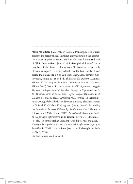 (PDF) Fiction, truth, politics : the aesthetical dimension of actuality, from arendt to rancière