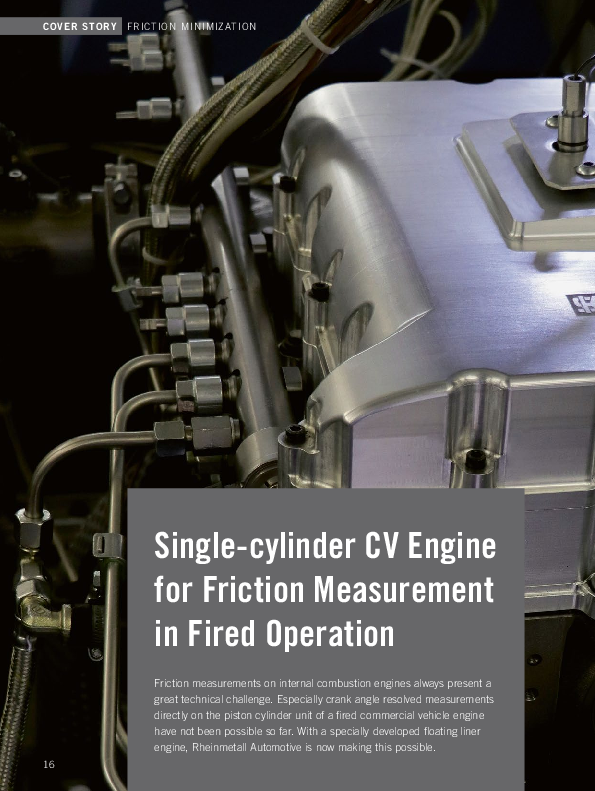 (PDF) Single-cylinder CV Engine for Friction Measurement in Fired Operation