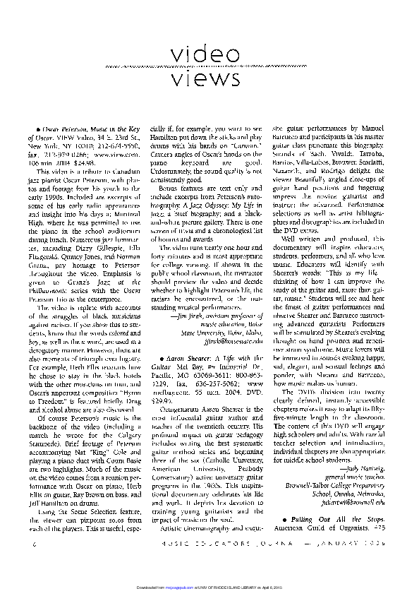 (PDF) Pulling Out All the Stops