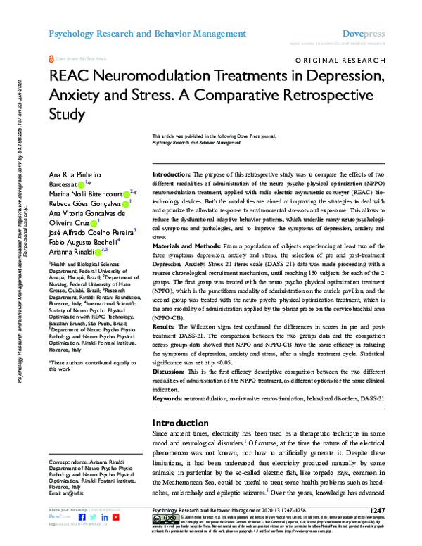 (PDF) REAC Neuromodulation Treatments in Depression, Anxiety and Stress ...
