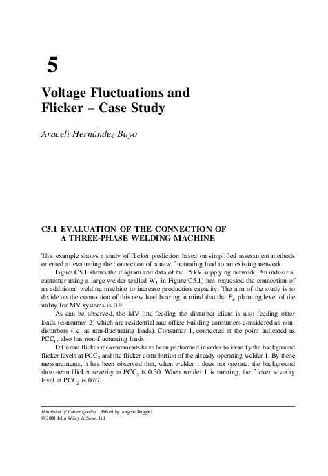(PDF) 5 Voltage Fluctuations and Flicker - Case Study