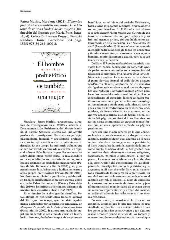 (PDF) Recensión de: Patou-Mathis, Marylene (2021). El hombre ...
