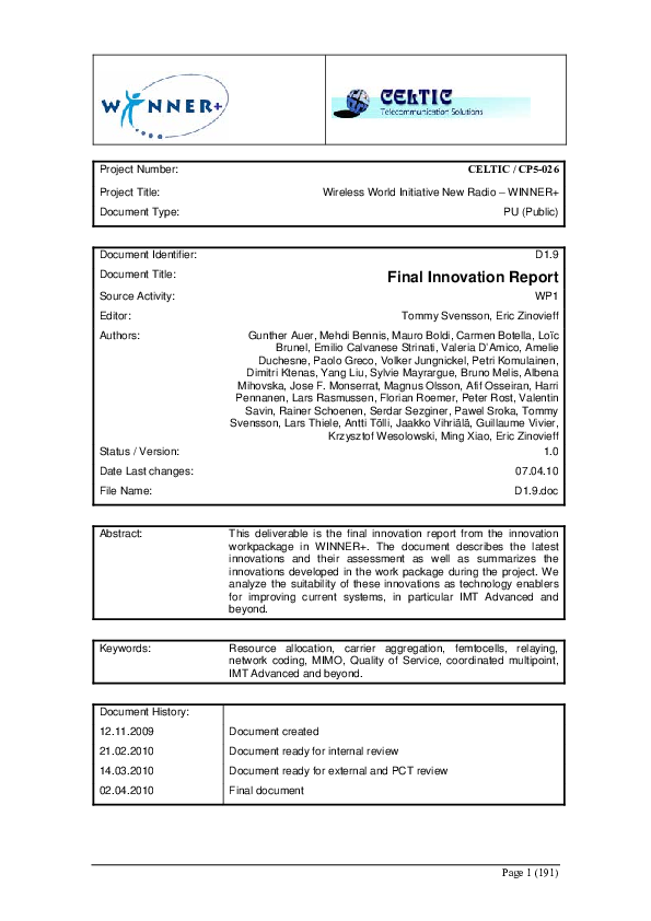 (PDF) Document Title: Final Innovation Report