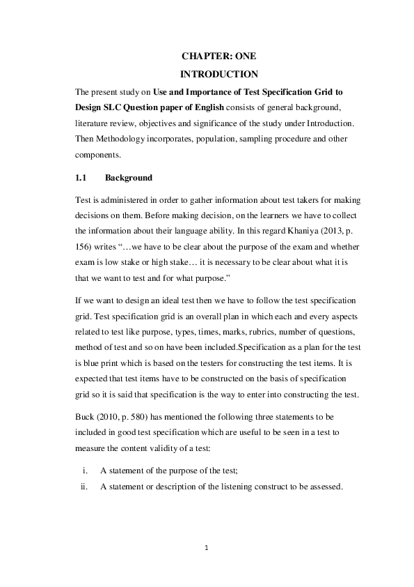 (PDF) Use and Importance of Test Specificationgrid to Design Slc ...
