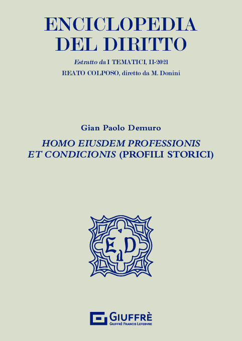 (PDF) Homo eiusdem professionis et condicionis (voce)