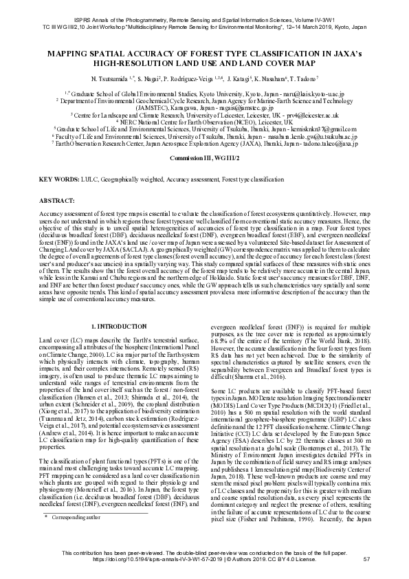 Pdf Mapping Spatial Accuracy Of Forest Type Classification In Jaxas