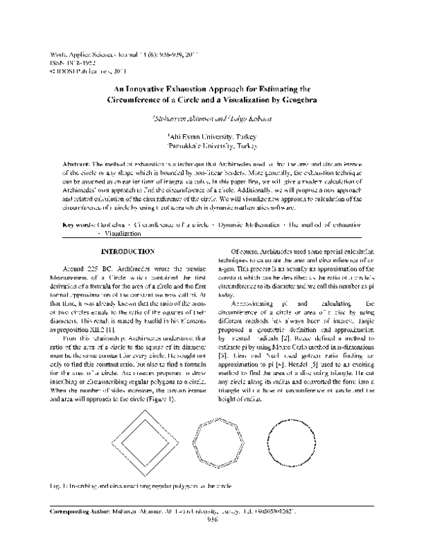 (PDF) An innovative exhaustion approach for estimating the ...