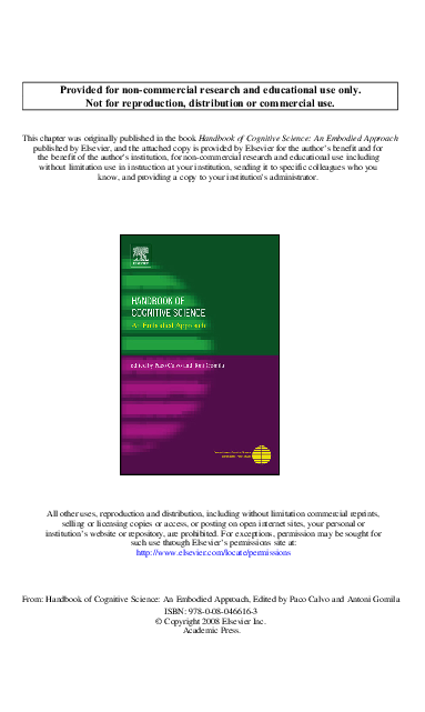 (PDF) A Lazy Brain? Embodied Embedded Cognition and Cognitive Neuroscience