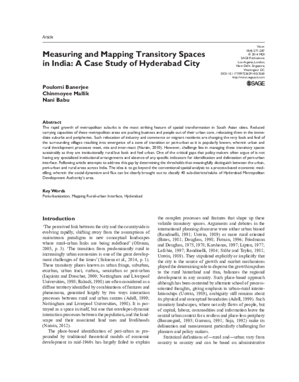 (PDF) Measuring and Mapping Transitory Spaces in India: A Case Study of ...